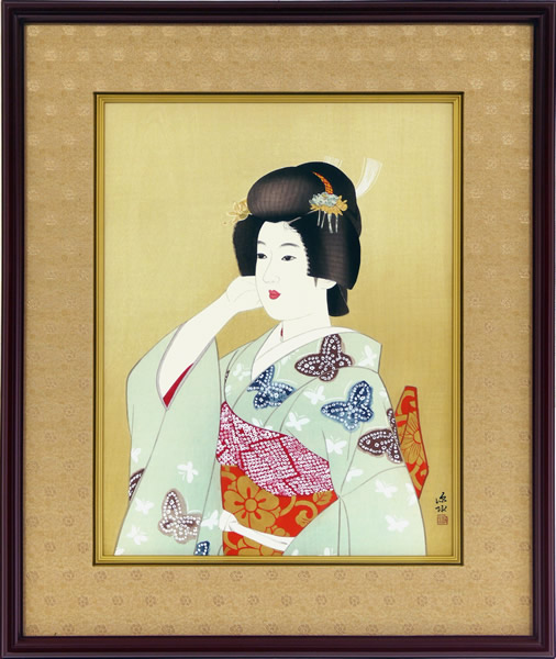 The First Shimada Hairstyle in the New Year, woodcut by Shinsui ITO ...